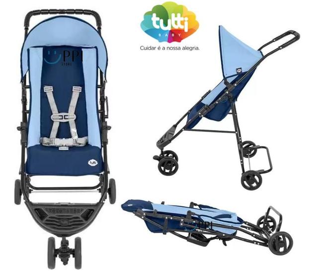 Carrinho de Bebê Passeio Yano - Tutti Baby Azul - Carrinho de Bebê ...