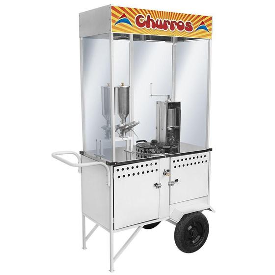 Carrinho de Churros Armon com 2 Doceiras e Rodas Pneumáticas - Carrinho ...