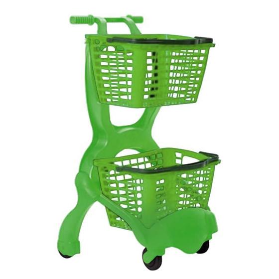 Carrinho de compras ecoflex duplo 25 litros verde - castellmaq - CSTL - Carrinho de Feira ...
