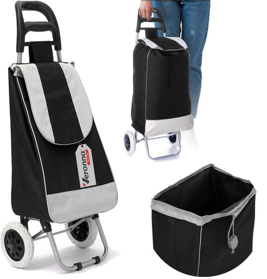 Carrinho De Feira Compras 2 Rodas Reforçado Multiuso Prático - Veronna ...