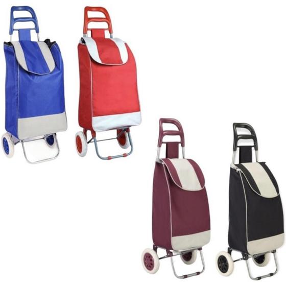 Carrinho De Feira Feirante Compras Dobrável Com 2 Rodinhas Leva Tudo ...