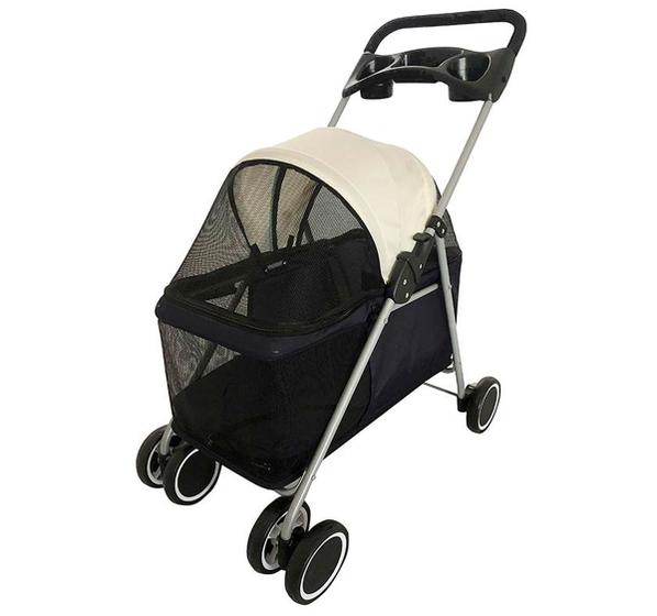 Carrinho De Passeio Pet Pequeno Preto Com Bege Pet-671 - Western Pet ...