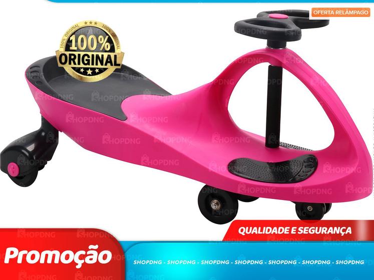 Carrinho de rolimã com volante e freio Rosa (BW004R) - Importway ...