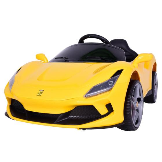 Carrinho Elétrico Infantil Mini Veloz 12V Amarelo Controle 2 em 1 ...