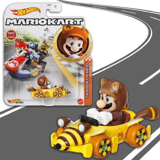 Carrinho Mario Kart Hot Wheels 1:64 Original - Mattel Gbg25 Mario ...