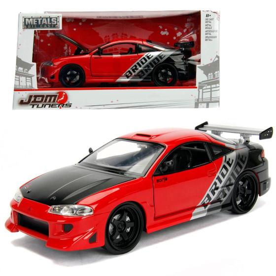 Carrinho Miniatura Coleção Ferro 1:24 Mitsubishi Eclipse JDM Tuners ...