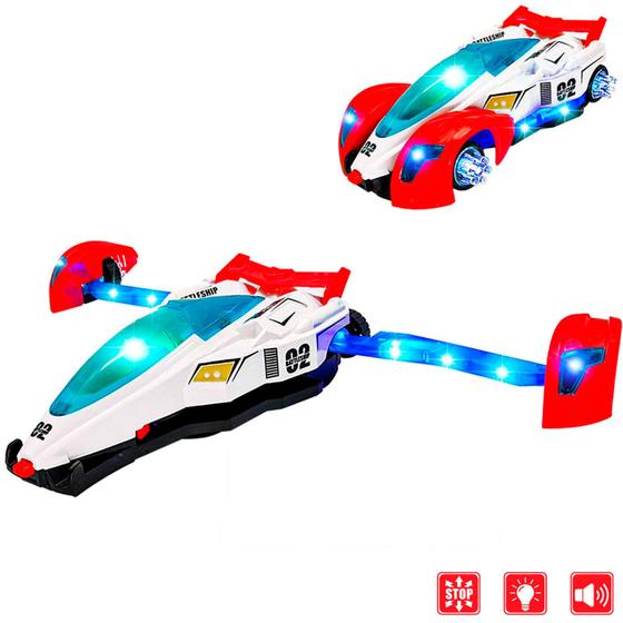 Carrinho Nave Espacial Battleship 02 Bate Volta Luz Musical - Didai - Carrinho de Brinquedo ...