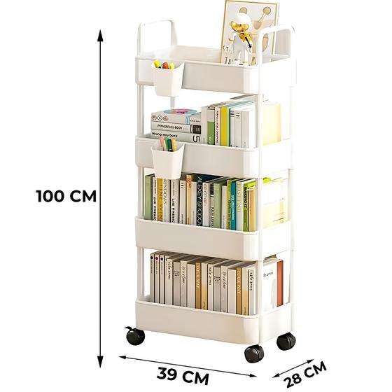 Carrinho Organizador Prateleira Fruteira 3 Andares Com Rodinhas Cozinha Escritório Salão Beleza ...