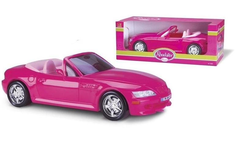 Carrinho Roadster Rosa Conversível Serve Barbie 46cm - Roma Brinquedos ...