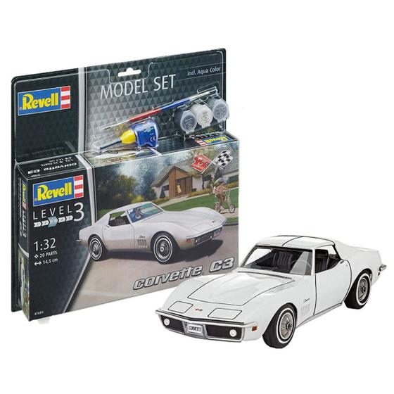 Carro Corvette C3 1:32 REV 67684 - Kit Completo para Montar (Model Set ...