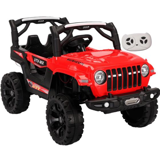 Carro Eletrico Bang Toys Jeep Rubicon UTV MX 12V CR Vermelho - Mini ...