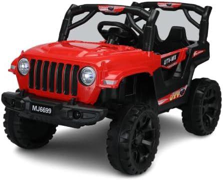 Carro Elétrico Mini Jipe Bateria 12V Bang Toys Vermelho Velocidade ...