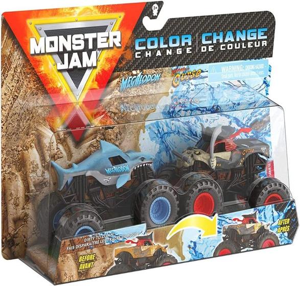 Carro Monster Jam 1:64 Megalodon E Pirates Curse Sunny - Carrinho de ...