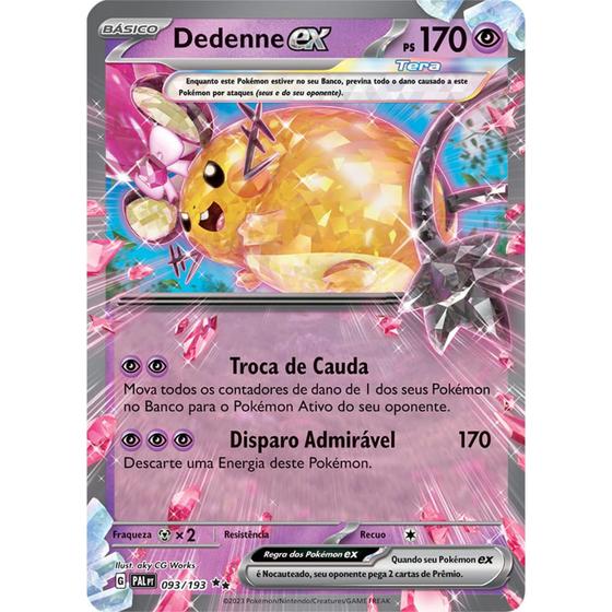 Carta Pokémon - Dedenne ex 93/193 - Evolução em Paldea - Copag - Deck ...