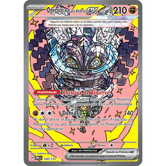 Carta Pokémon - Ogerpon Máscara Alicerce Ex 160/131 - Evoluções ...