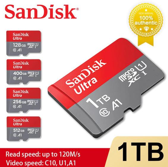 Cartão de Memória 1TB Micro SD Card XC 1 Tera Sandisk Ultra De Alta Velocidade - Cartão de ...