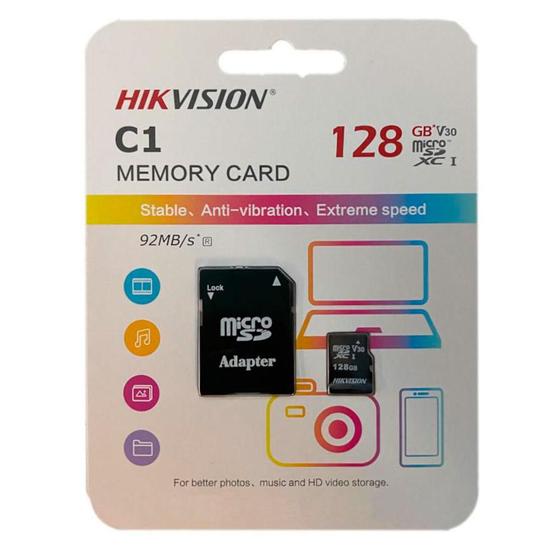 Cartao De Memoria Sd Hikvision Class 10uhs-i 128gb Micro+adaptador - Hs-tf-c1/128g/adapter ...