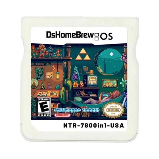 Cartão DS 7800 Em 1 Para NDS NDSL NDSi 3DS 2DS Lite Com Simulador De ...