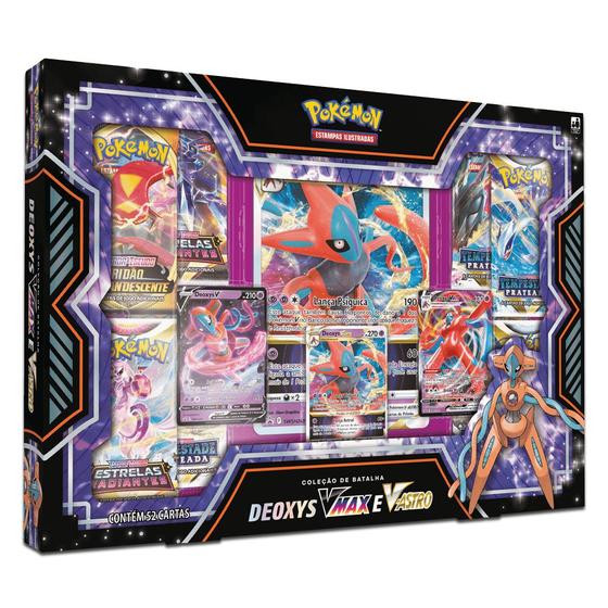 Cartas Pokémon Box Coleção de Batalha Deoxys VMax e VAstro - Copag ...