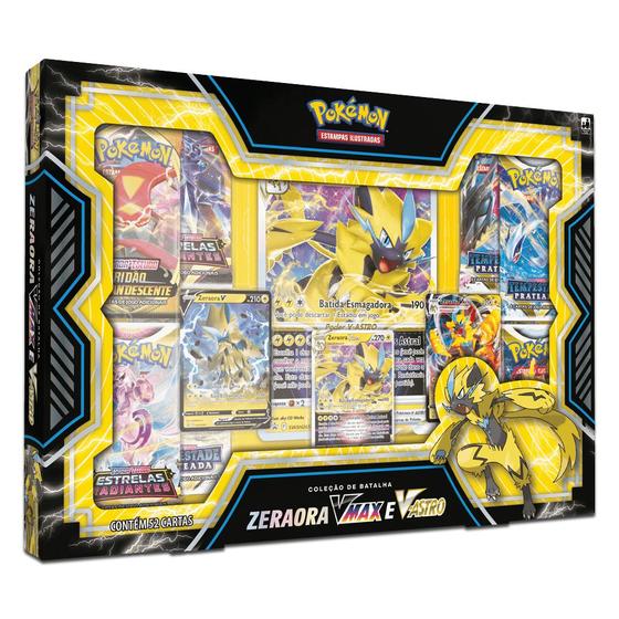 Cartas Pokémon Box Coleção de Batalha Zeraora VMax e VAstro - Copag ...