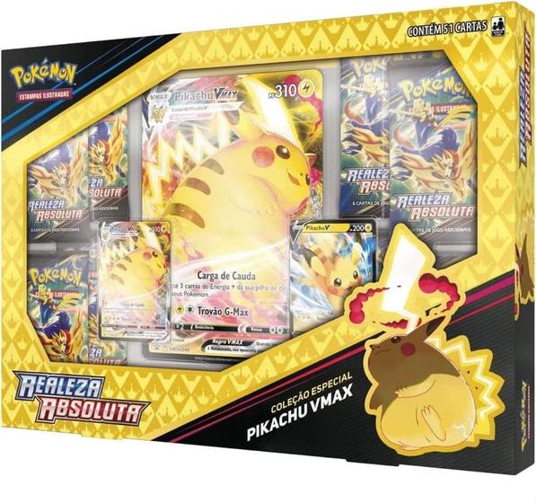 Cartas - Pokemon Box Pikachu Vmax Realeza Absoluta COPAG DA AMAZONIA ...