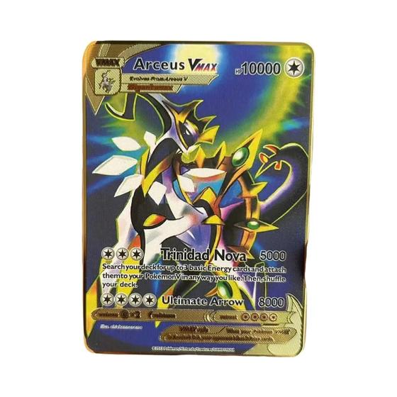 Cartas Pokémon Douradas Arceus VMAX - 10000 Cartas de Metal para ...