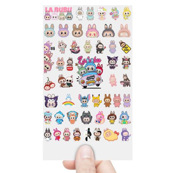 Cartela 50 Adesivos Boneca Labubu Fofa DTF UV Prova D'Água - Graviarte ...