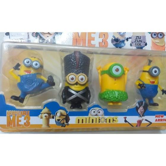 Cartela Com 4 Bonecos Personagens Minions (4247) - CARTELADO - Bonecos ...