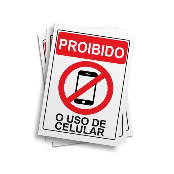 Cartela De Adesivo Sinalização Proibido Usar O Celular - PRESENTE ...