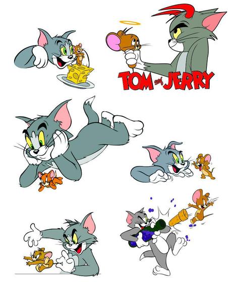 Cartela de Adesivos Tom e Jerry Cartoon Vários Modelos - Gráfica Online ...