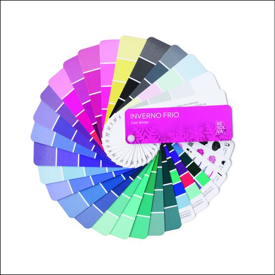 Cartela de Cores Paleta Coloração Pessoal - Inverno Frio Inverno Puro ...