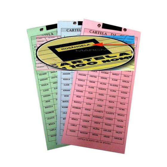 Cartela De Rifa 100 TImes Unidade - Modelo Ganhador Revelado - CARTELA DA SORTE - Rifa ...
