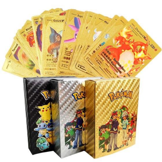 Cartinhas de Pokemon Lote com 55 Cartas Sem Repetição de Cards ...