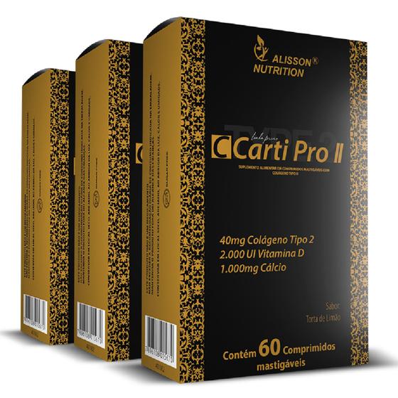 Cartipro Colágeno Tipo 2 Mastigavel 40mg 3x60 Comprimidos - Alisson ...