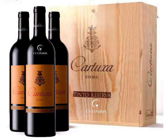 Cartuxa Reserva Tinto - Caixa de Madeira com 3 Garrafas - Vinho - Magazine Luiza