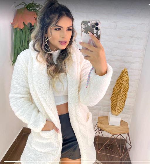 Casaco Feminino Max Teddy luxo tecido - RL MODAS - Casaco Feminino - Magazine Luiza