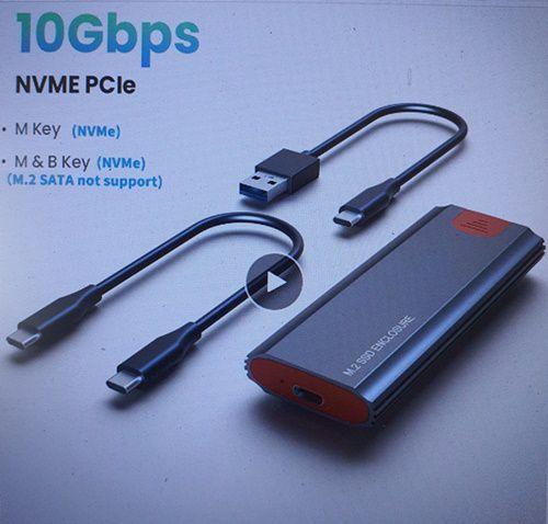 Case M2 SSD OTG nvme usb tipo c gen2 10gbps pcie ssd gabinete m.2 nvme ...