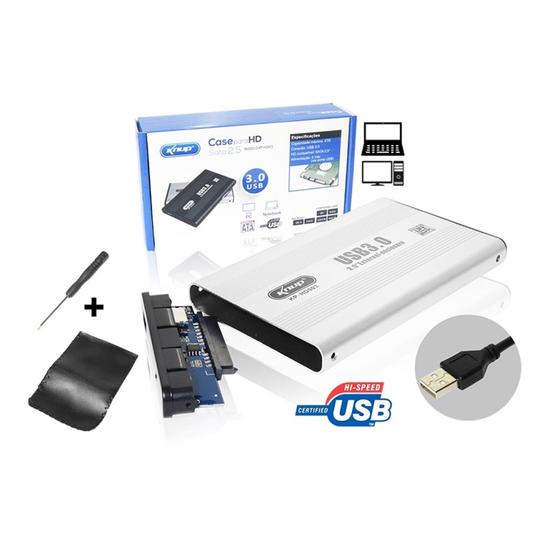 Case Para Hd Sata 2.5 Usb 3.0 Pc Notebook Kp-hd003 - Knup - Case para HD Externo - Magazine Luiza