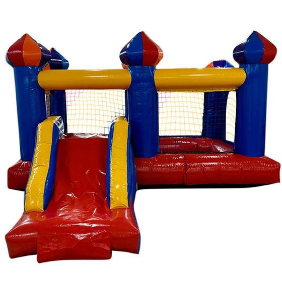 Castelinho Inflável 3x1 Tobogã, Pula Pula e Piscina c/ Motor - MAMI ...