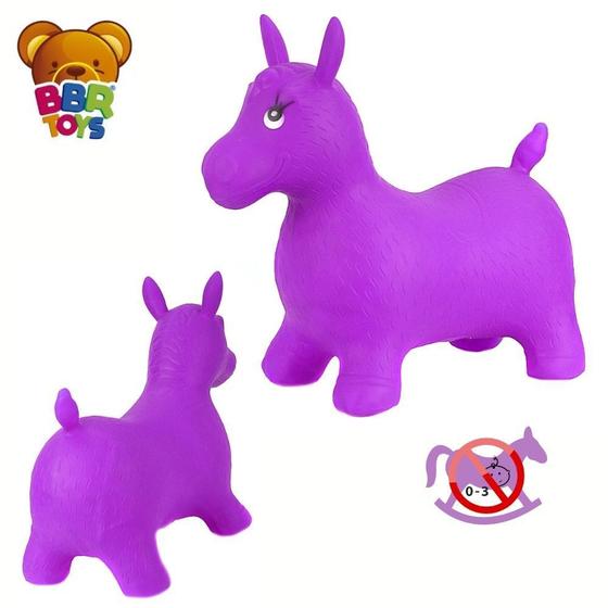 Cavalinho Infantil Pula Pula Inflável Roxo de Vinil - BBR Toys ...