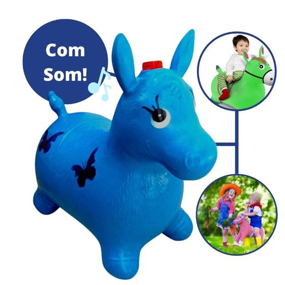 Cavalinho Upa Upa Pula Pula Inflável Infantil Borracha Criança Som ...