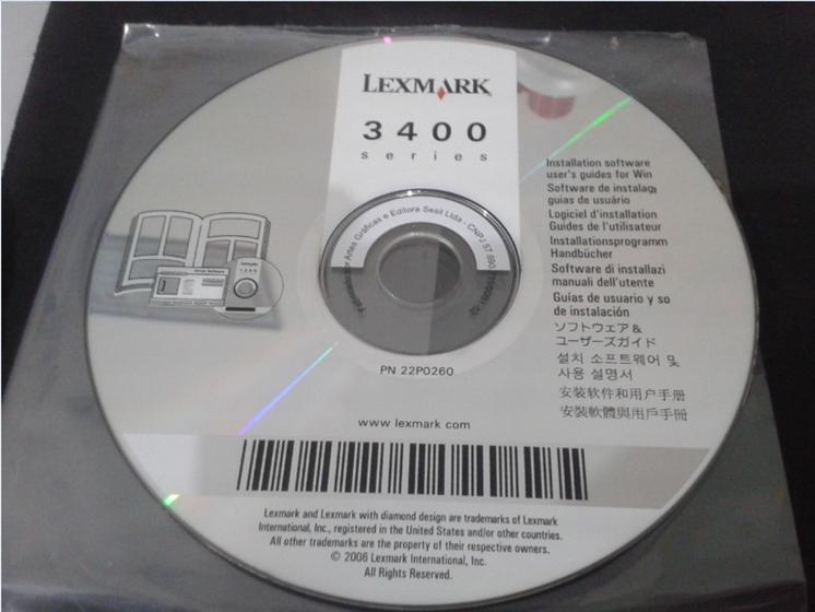 Cd original impressora lexmark 3400/series / drivers impressora ...