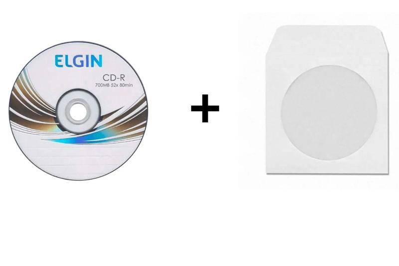 Cd-r Gravável 700 Mb 80 Min 52x Elgin - 20 + Capas - CD Virgem ...