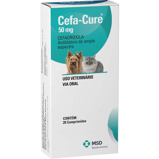 Cefa Cure 50 mg (20 comprimidos) - MSD Saúde Animal - Antibiótico ...