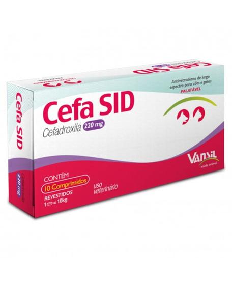 Cefa Sid 220mg Antimicrobiano 10 Comprimidos - Vansil - Antibiótico ...