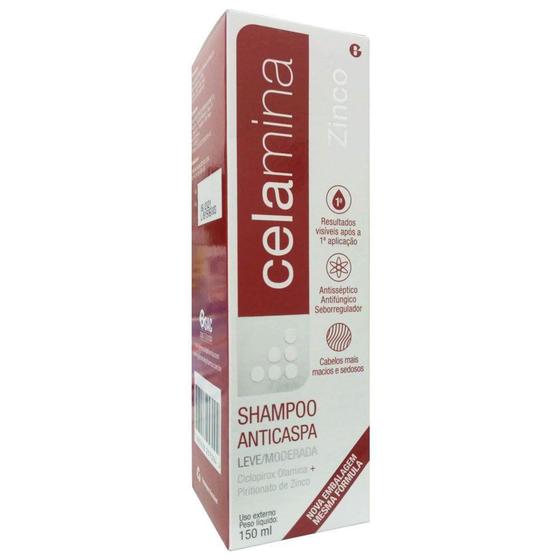 Celamina Zinco Shampoo Anticaspa 150mL - Zinco Pirition - Shampoo ...