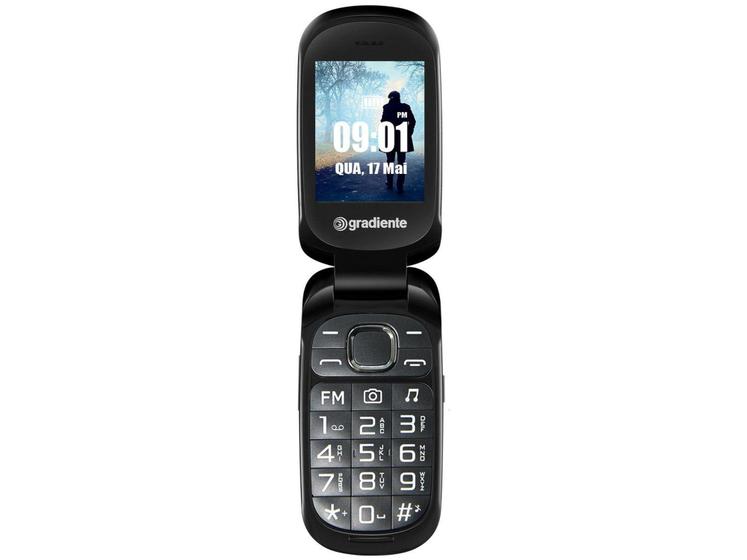Celular Gradiente 105A Flip Dual Chip 32MB - Rádio FM MP3 Desbloqueado - Celular Básico ...
