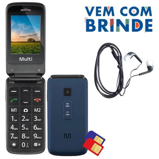 Celular Multilaser Flip Vita Para Idoso Números Grandes Fácil de Usar Botão SOS - Celular Básico ...