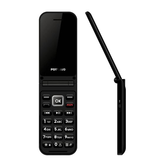 Celular Positivo P50 Flip Dual Chip 4G Antigo Estilo - Celular Simples - Magazine Luiza