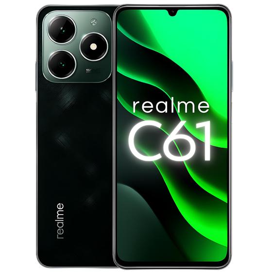 Celular Realme C61 NFC câmera dupla 50MP 256GB / 128GB 12GB Ramboost Tela 6.74 Global Dual Sim ...
